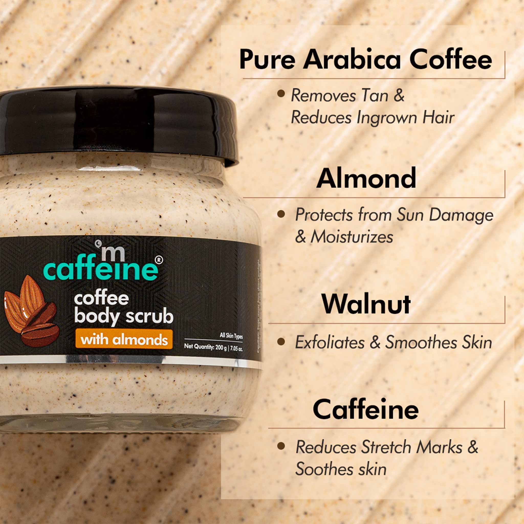 مقشر الجسم بالقهوة واللوز (200 جم) – SabaShop.com