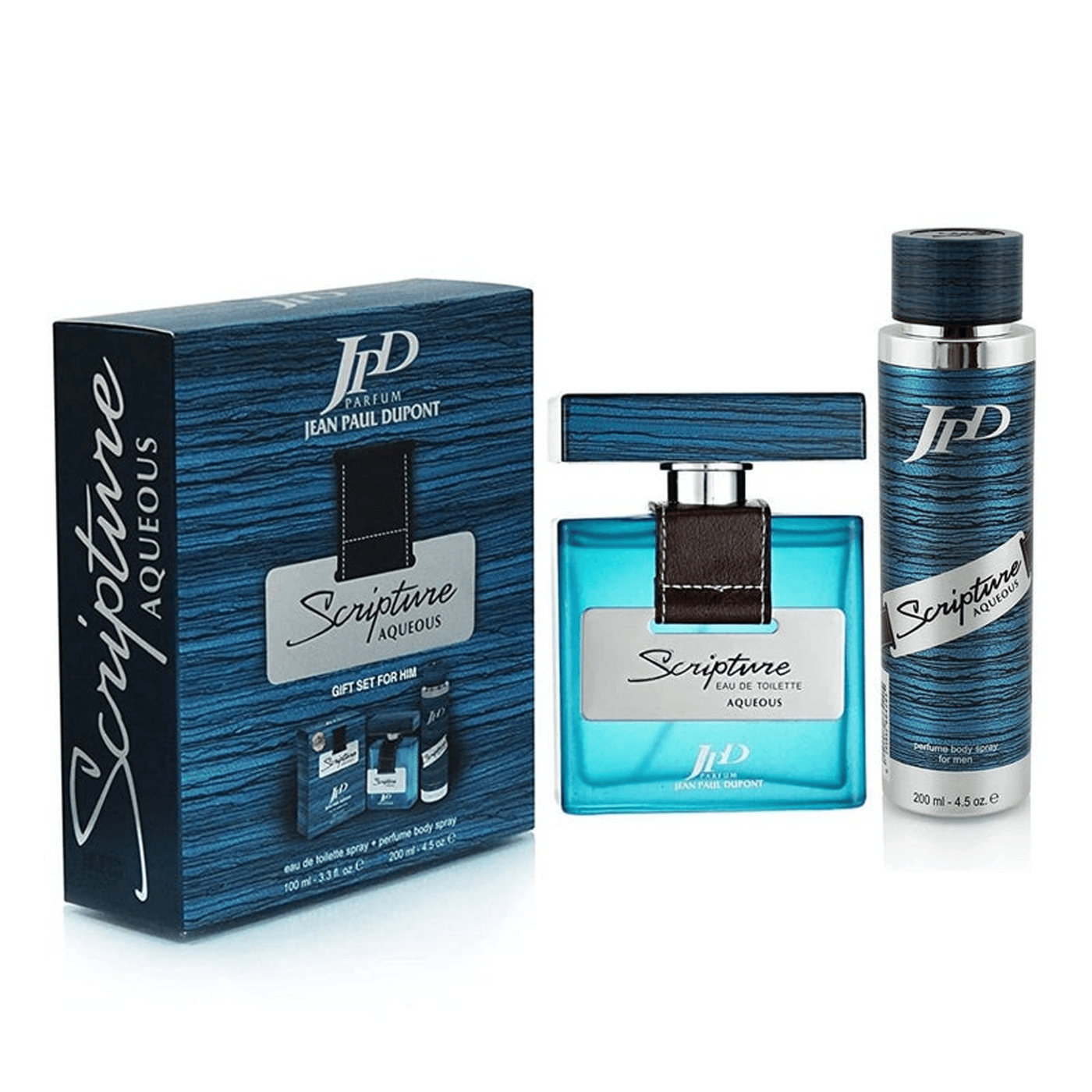JPD Scripture Aqueous برومو باك عطر + بخاخ للجسم – للرجال – SabaShop.com