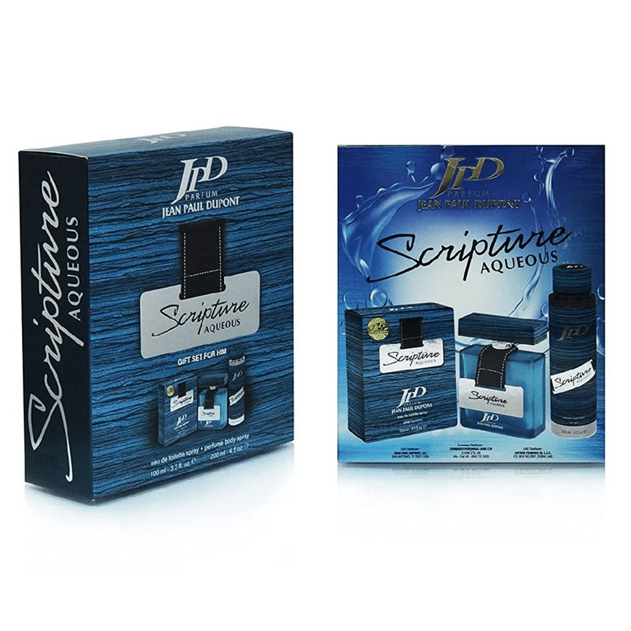 JPD Scripture Aqueous برومو باك عطر + بخاخ للجسم – للرجال – SabaShop.com